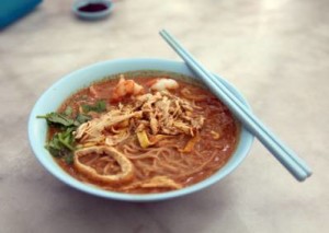 Chicken Laksa Recipe with Coconut, Lime, Thai Basil and Noodles