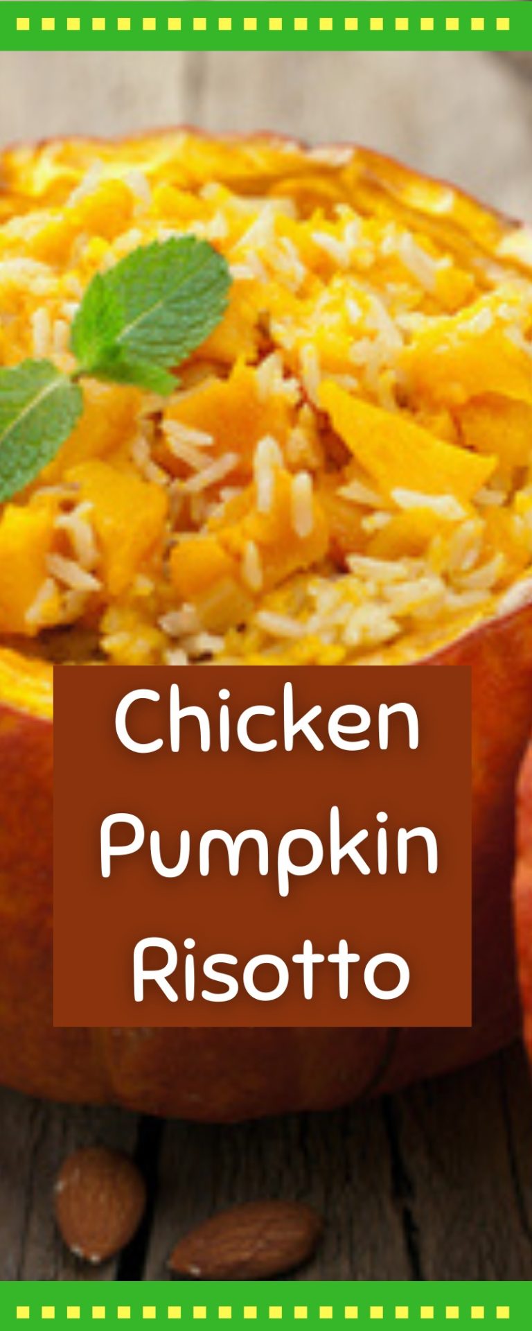 Chicken Pumpkin Risotto Recipe with Garlic and White Wine